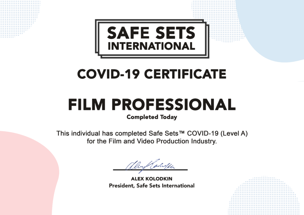 Certificate | Safe Sets International